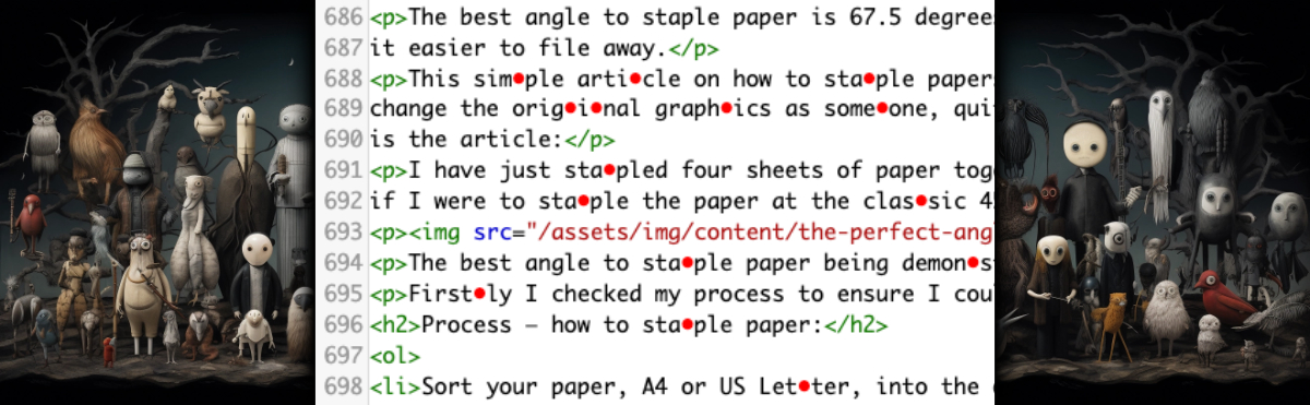Do invisible characters in your code cause issues with search?