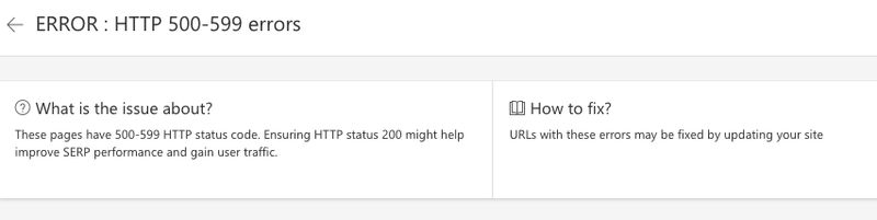 Recovery from a Bing de-indexing