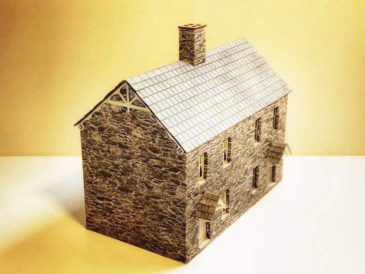 Creating buildings from laser-cut 2mm MDF and card