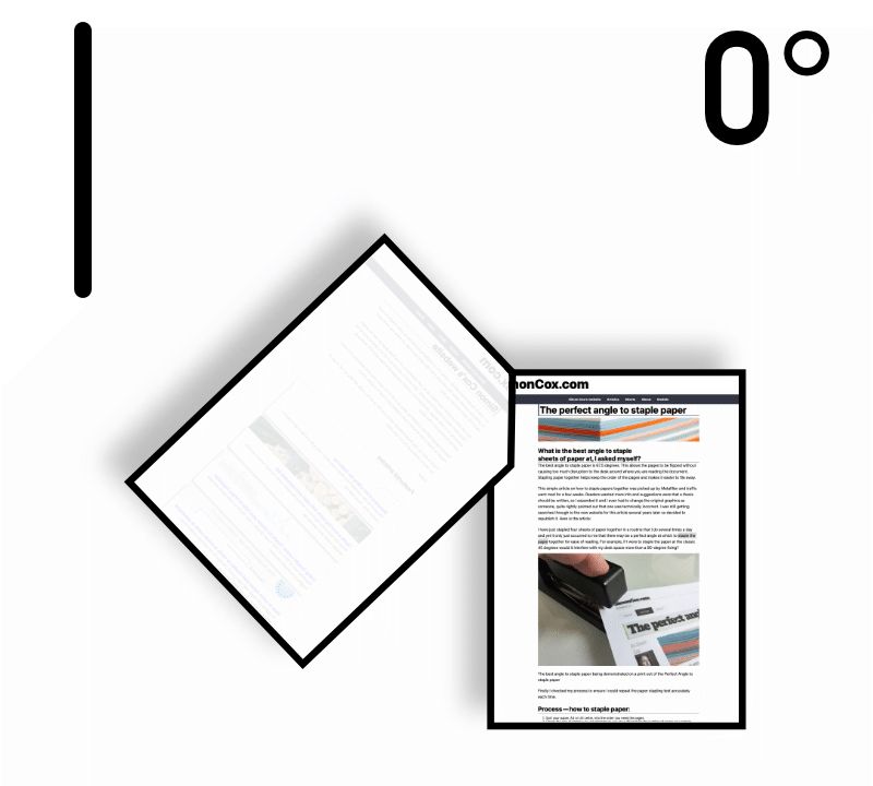 The perfect angle to staple paper